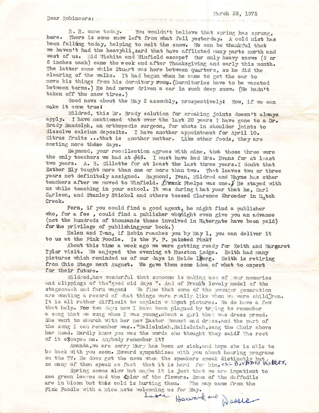 Letters from the Past: Letters from 1975