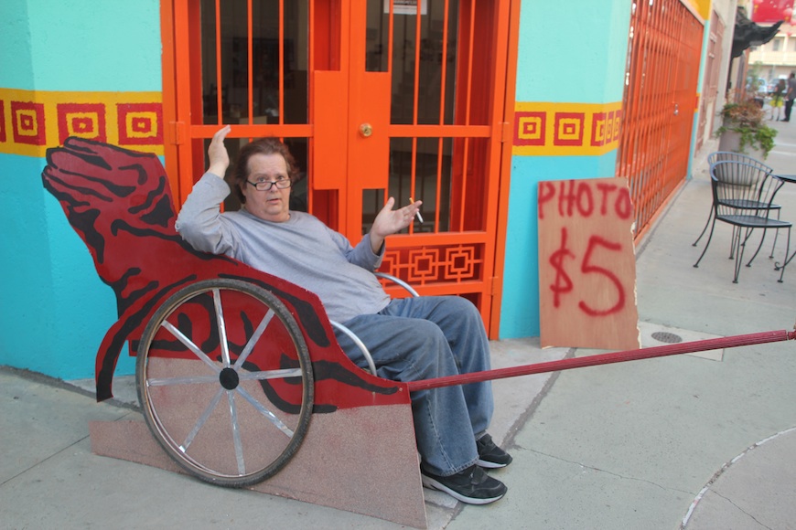 DougH On The Go!: Michael Q. Schmidt at "Never Paint Again" Opening