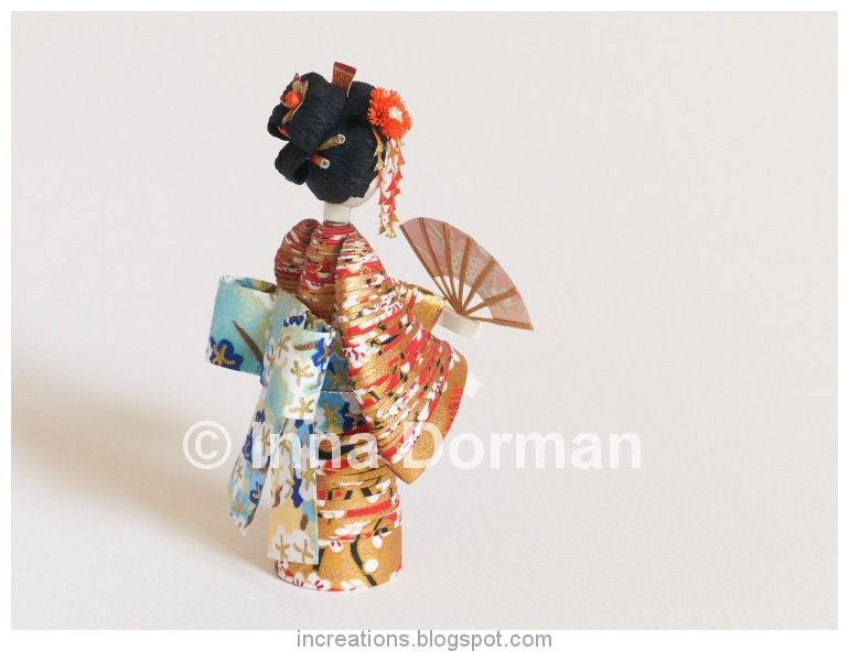 Inna's Creations: Quilled Geisha - Japanese paper doll
