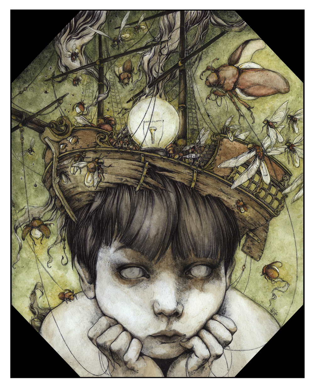 INSIDE THE ROCK POSTER FRAME BLOG: Jeremy Hush Droning Glow Print