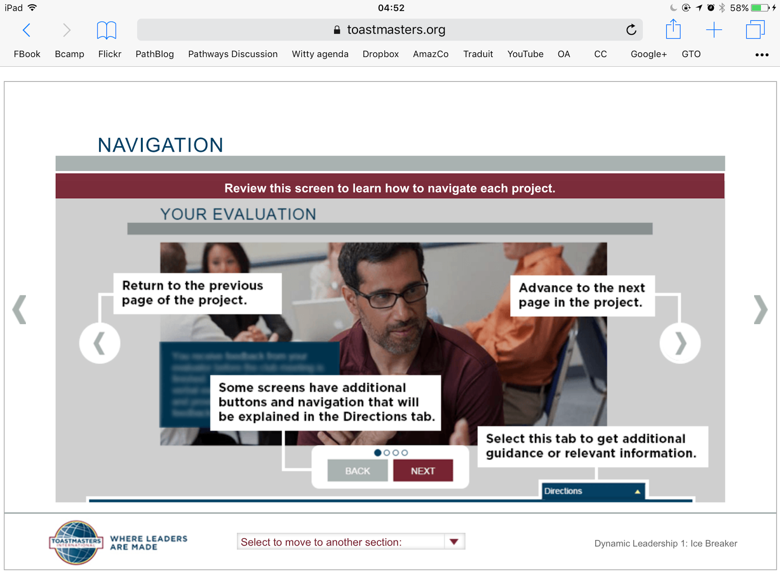 Pathways experience: Login to Toastmasters.org and Sample your first ...