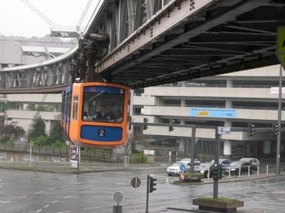 Photogallery of miracles of light: Flying tram in Germany