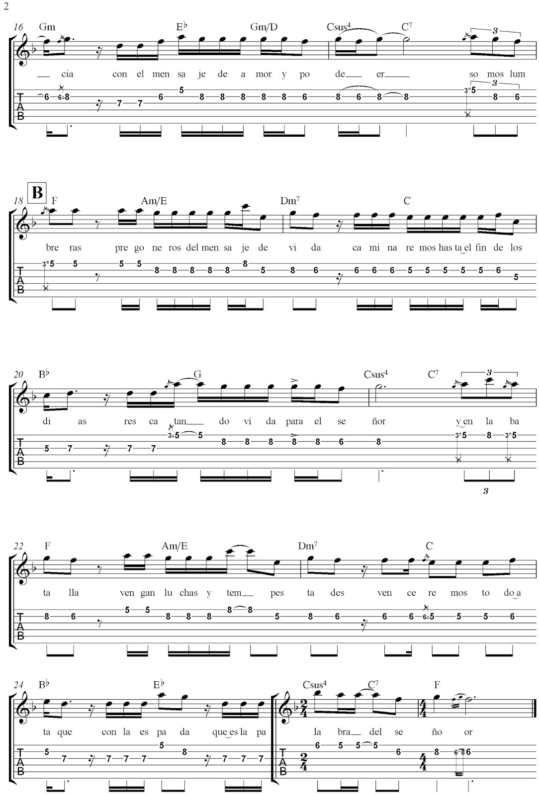 ALEX MENDOZA ( Amen ) Partituras, Letras, Tab, Acordes para Guitarra ...