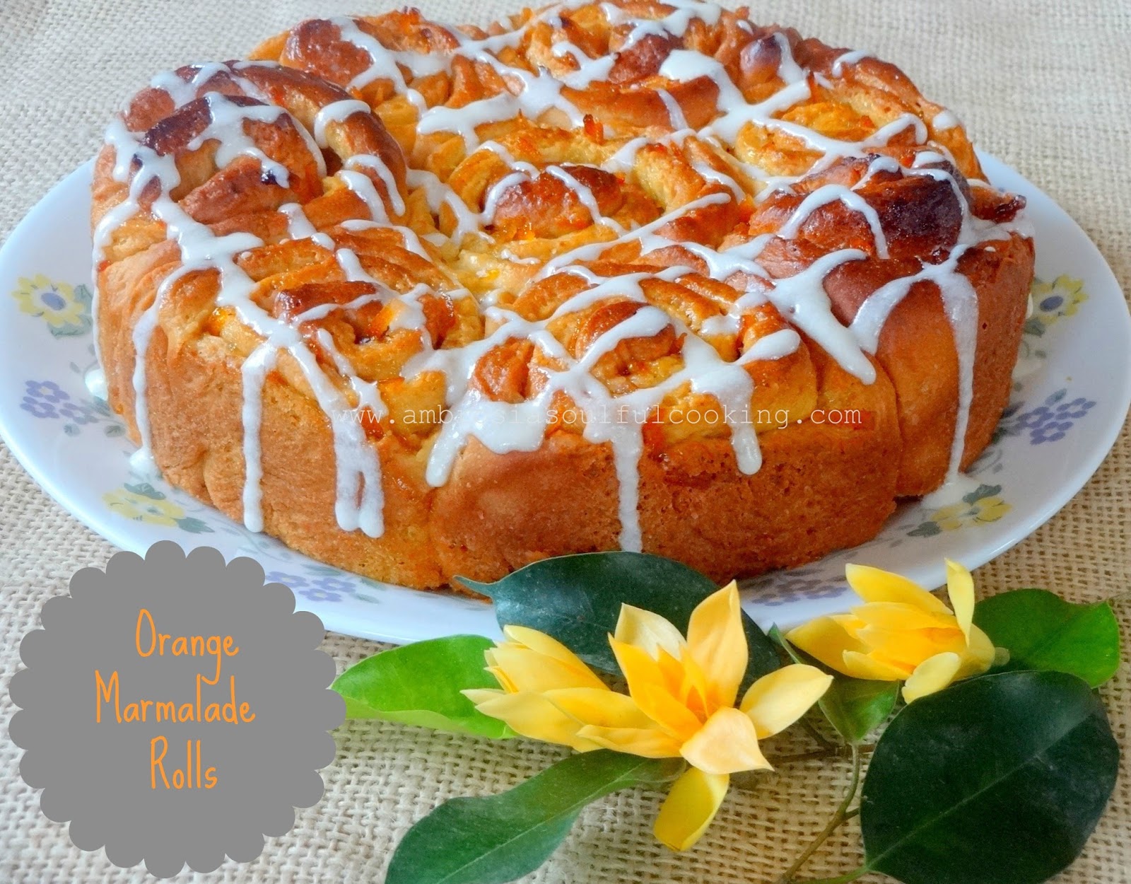 Orange Marmalade Rolls | #BreadBakers | Ambrosia