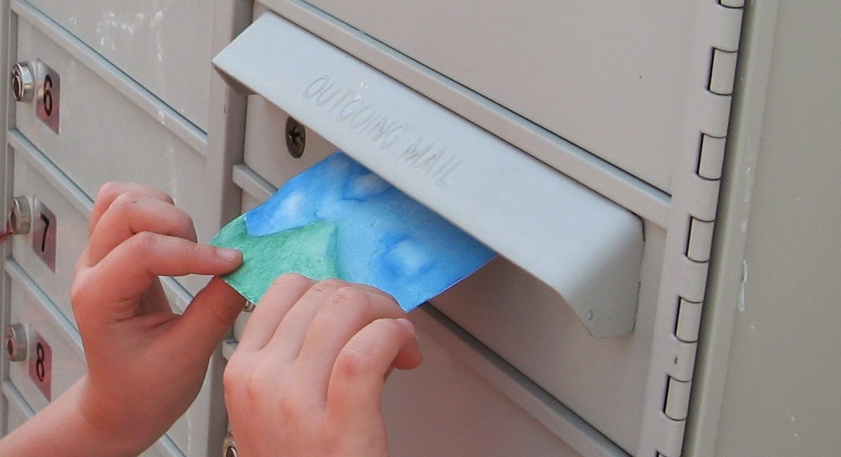Almost Unschoolers: Summer Fun 2014 - Hand Painted Post Cards