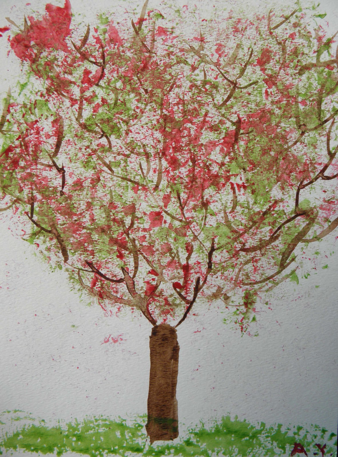 Jenny Liang's Painting and Drawing Blog: Watercolor - Tree