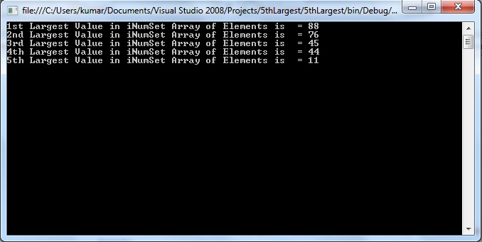 SoftSnippets: C#.Net : Find the Nth Largest Number in an Integer Array SoftSnippets: C#.Net : Find the Nth Largest Number in an Integer Array