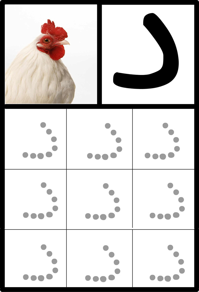 Arabic for non Arabic speaker : Letter dal worksheet