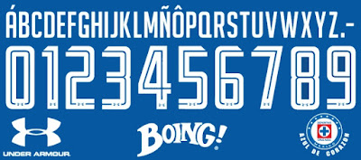 Cruz Azul 2015 2016 tipografía