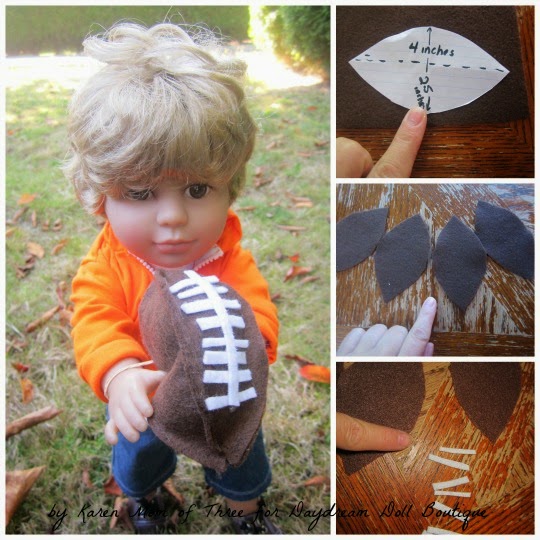 Dream. Dress. Play.: Make It Monday! A Felt Football For Your Dolls