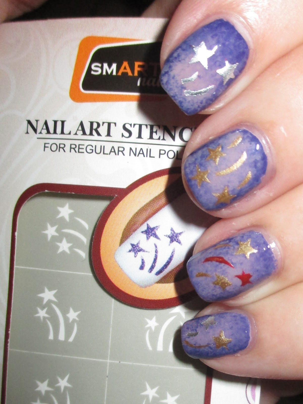 Wendy's Delights: smART Nails Stencils - Fireworks P078
