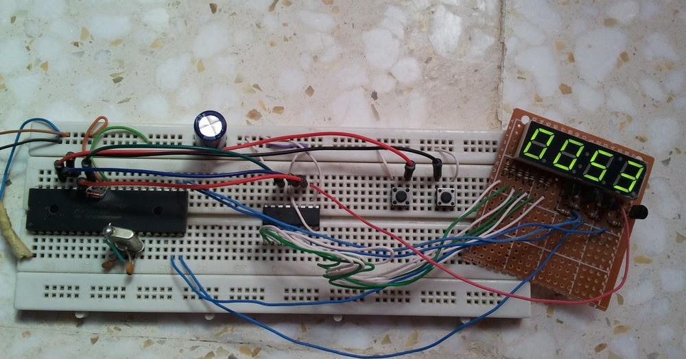 4-Digit 7-Segment display with 74HC595 shift register