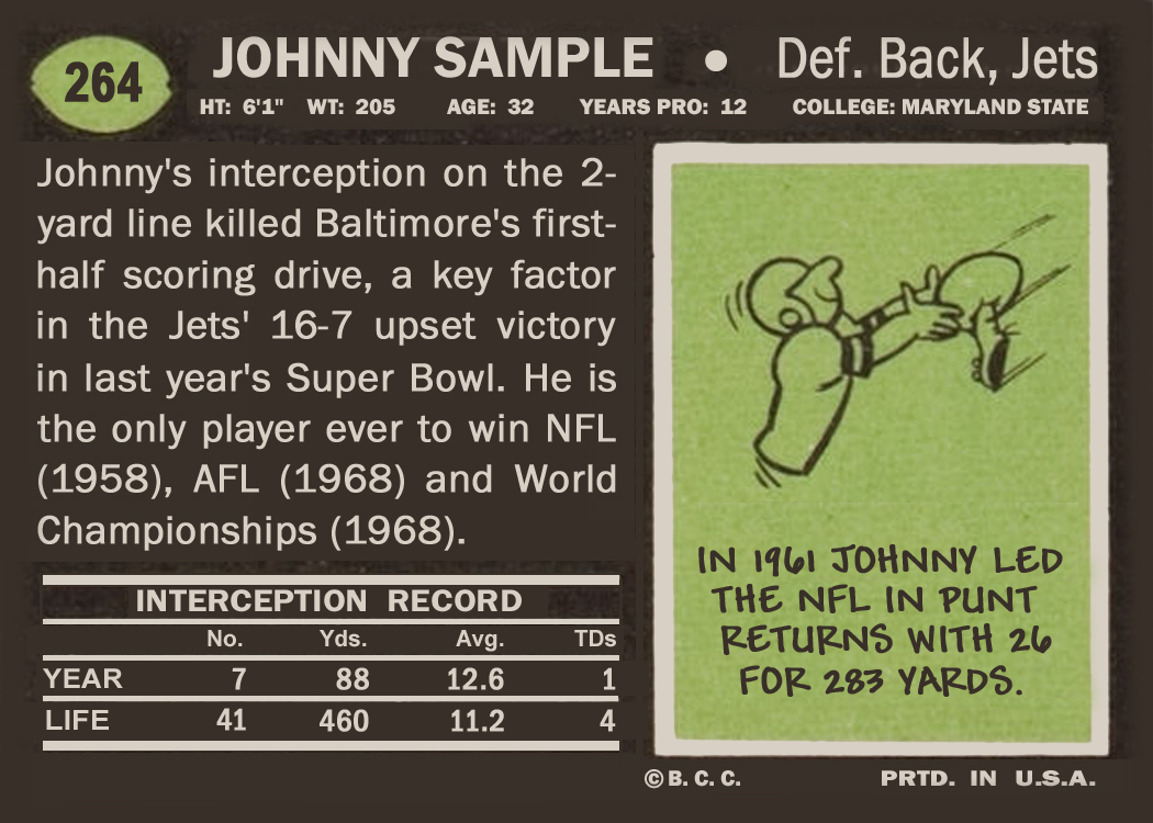 Bob Lemke's Blog: '69 Jets custom card trilogy, Part 3