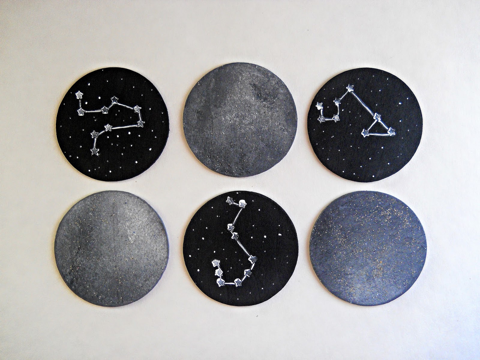 Moon And Star Constellation Coasters DIY - Running With A Glue Gun