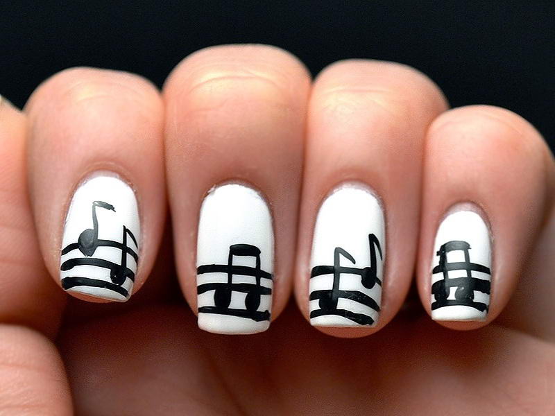 Music Note Nail Art Tutorial: DIY