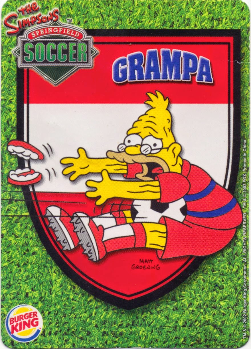 Football Cartophilic Info Exchange: Burger King - The Simpsons ...