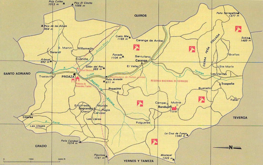 Mapa del Concejo de Proaza | Así ye Asturias