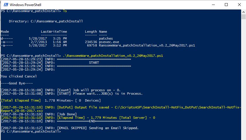 SysAdmin Automation: RansomWare 'wannCry' Patch Verify & Installation ...