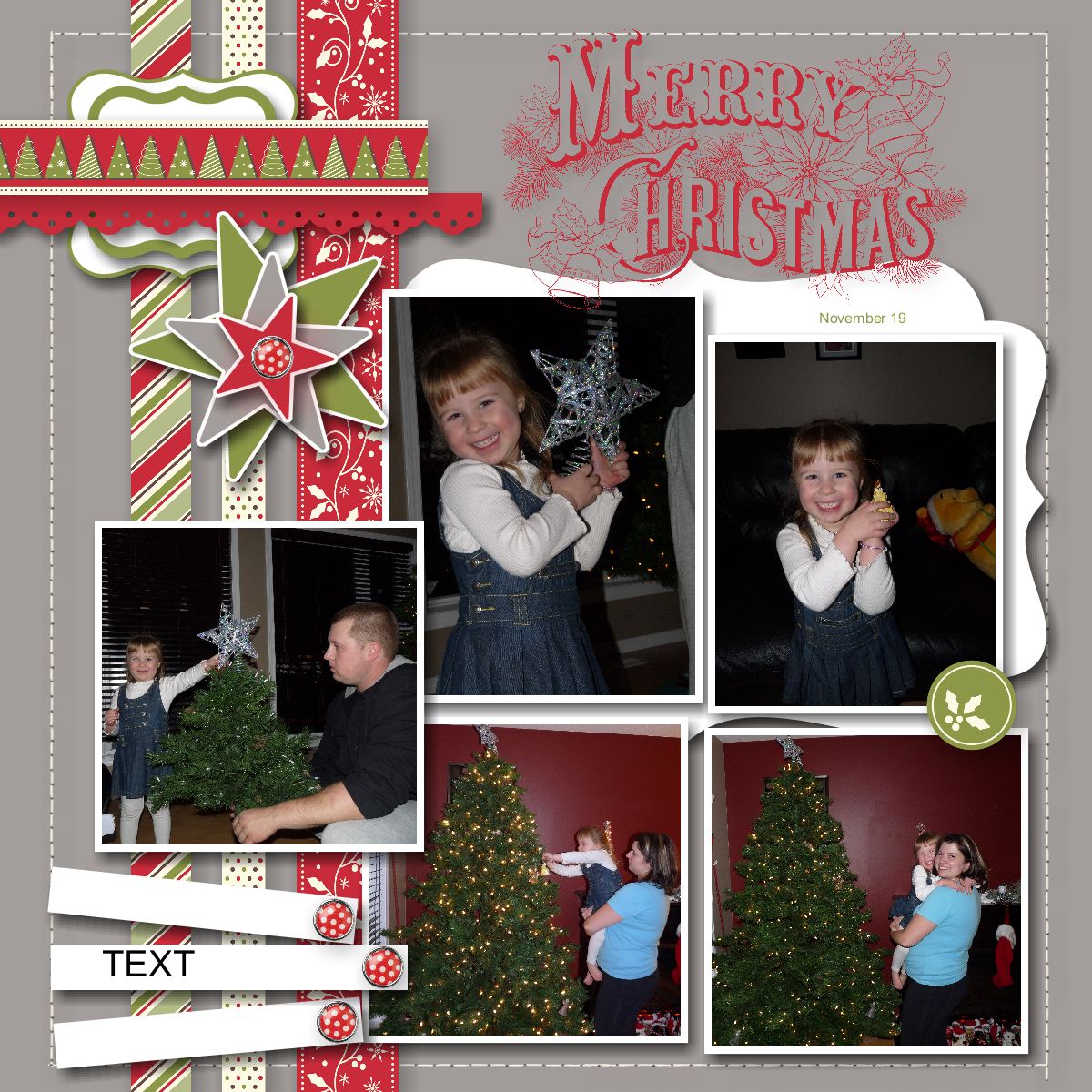Carole's Corner of Crafts: MDS 092 Merry Christmas Scrapbook Page