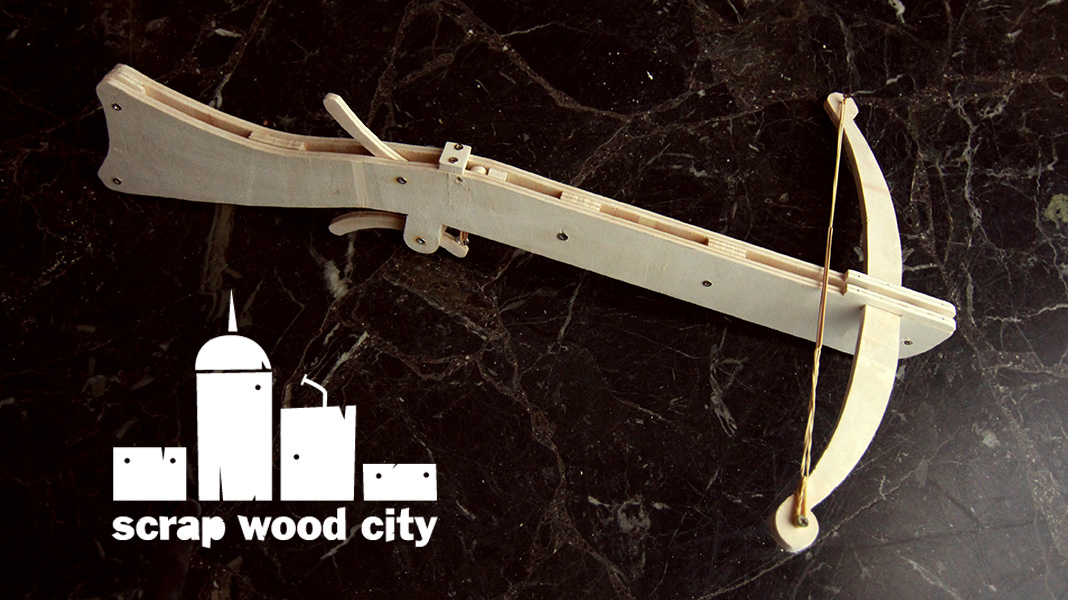 scrap wood city: How to make a wooden crossbow