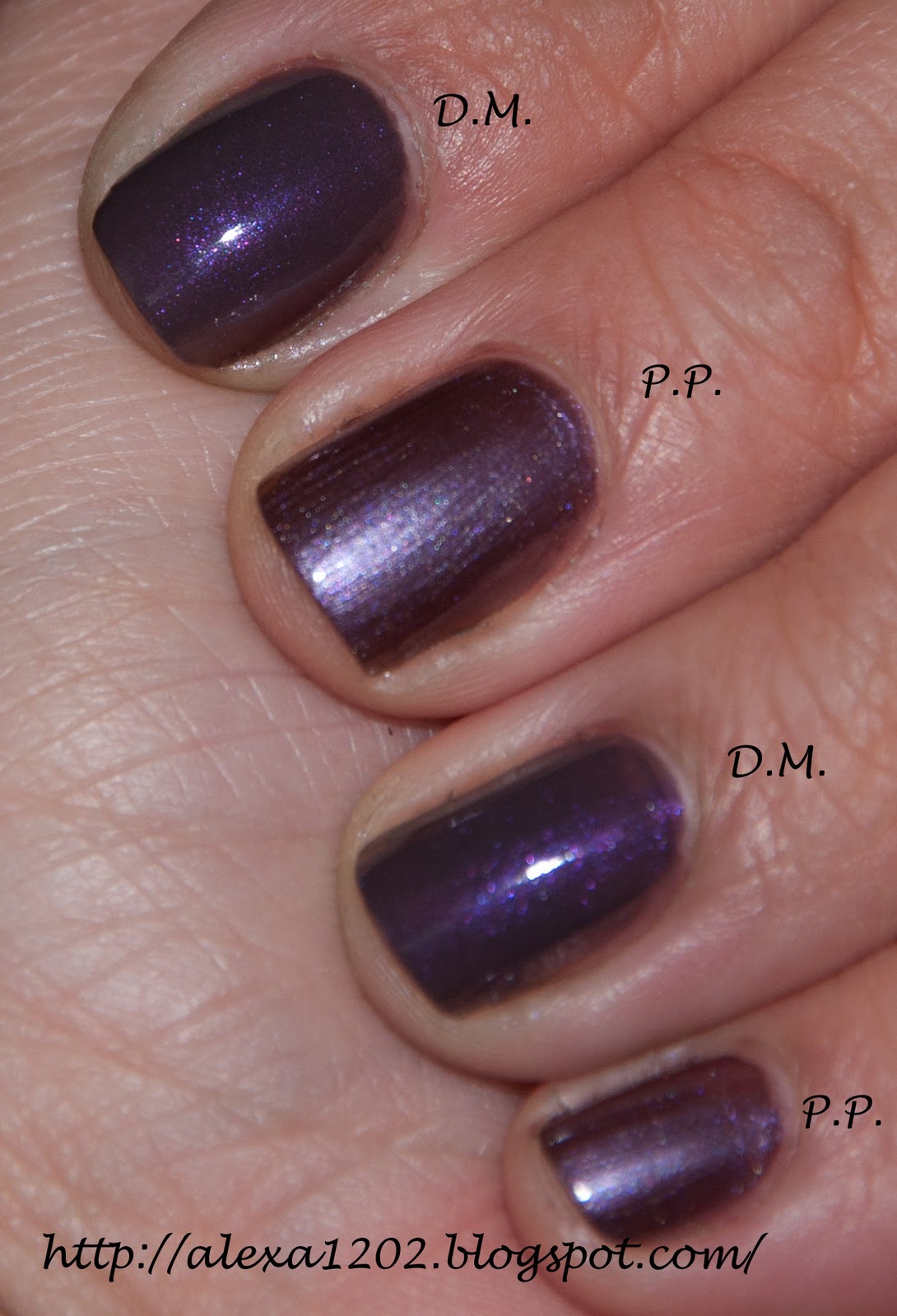 Addicted to Konad: Comparison: Princess Prunella vs. Dusky Mauve