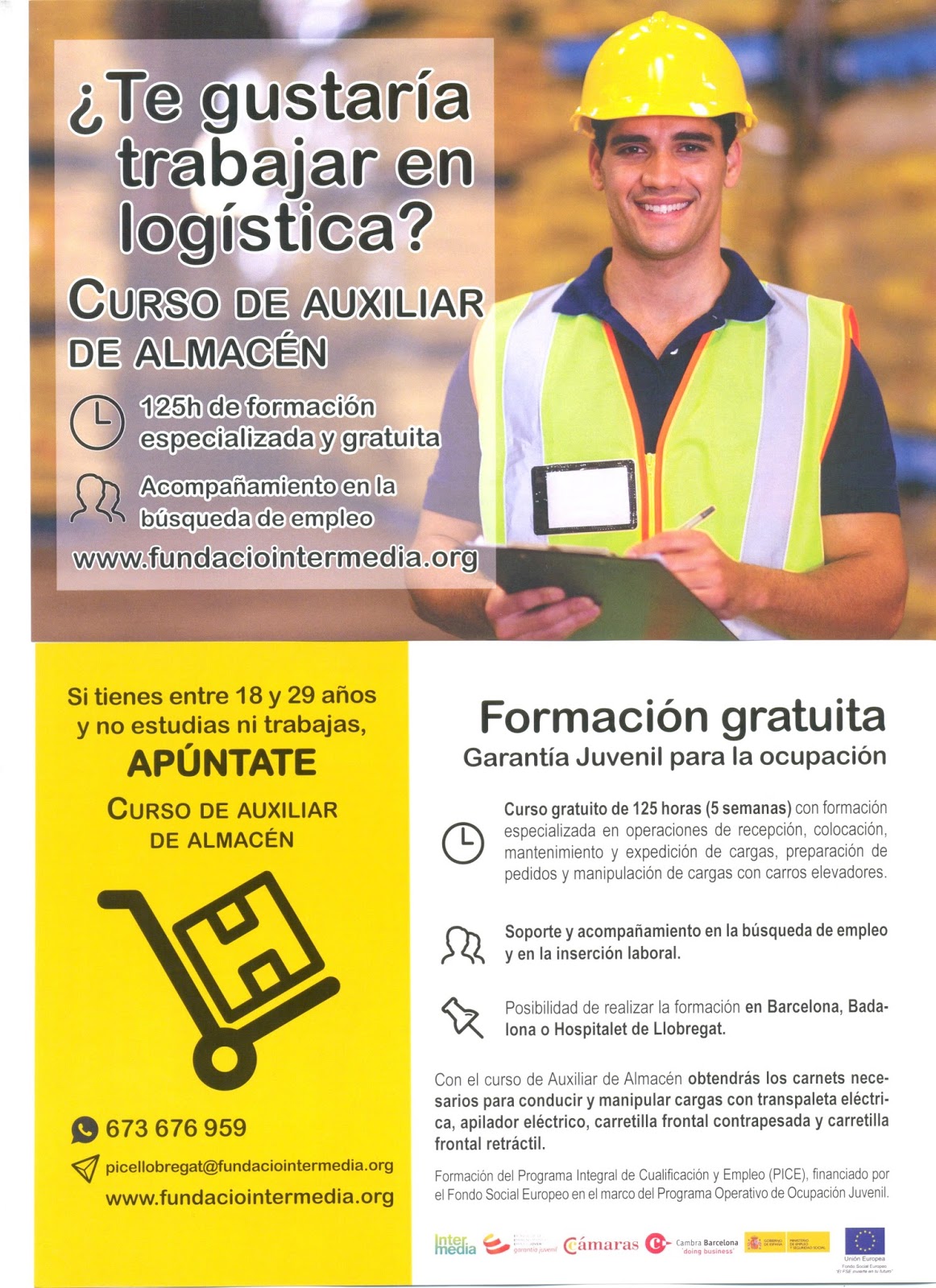 Clica i Aprèn: Curso de auxiliar de almacén