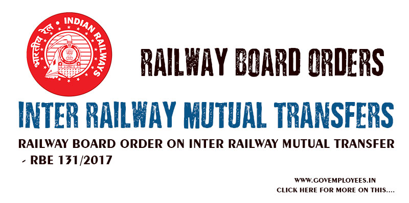 Inter Railway Mutual Transfer - Indian Railways Employees Platform
