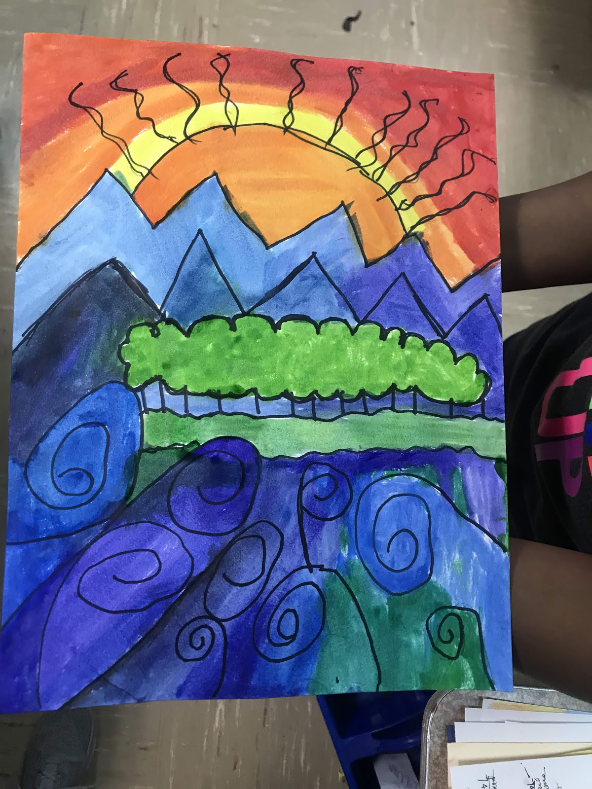 Elements of the Art Room: 4th grade Robin Mead Landscapes