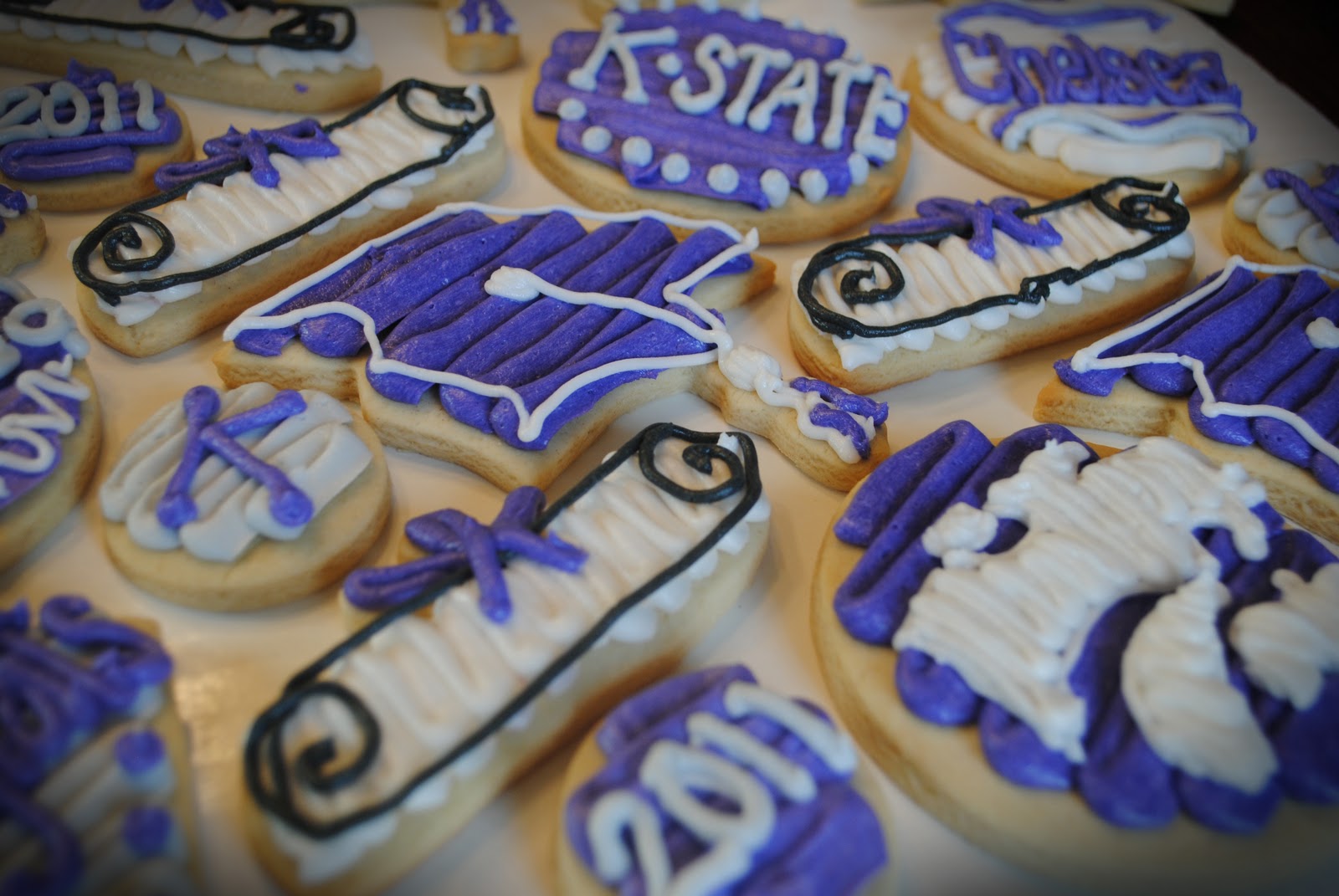 Candace's Cookie Creations: Kansas State Graduation Cookies