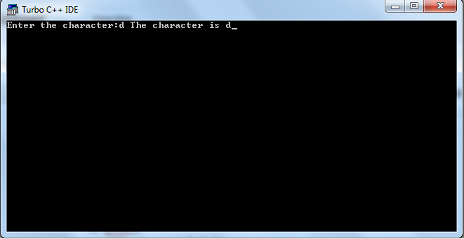 C Language Getche Function