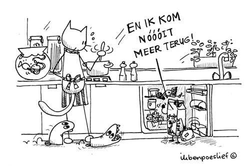Ik ben Poeslief: Get! Een pak zure melk...