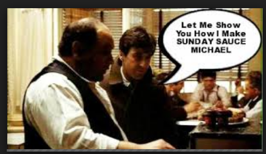 SUNDAY SAUCE: CLEMENZA TEACHES MICHAEL HOW To MAKE SAUCE