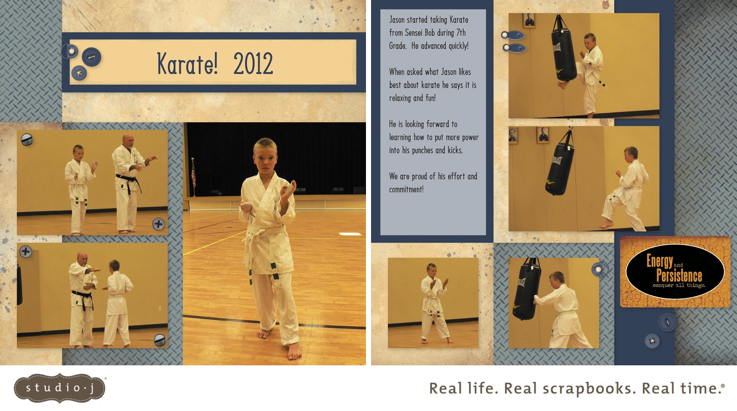 Beth Stamps: Karate Layout ~ Studio J