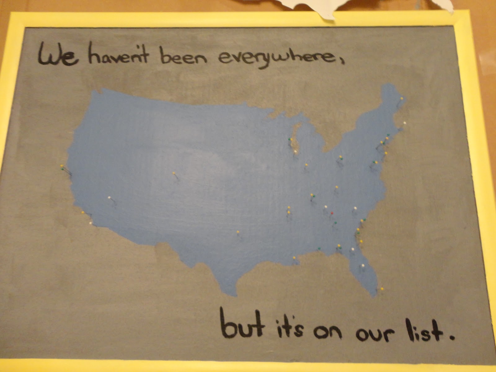 Fingers Crossed!: Cork Board USA Map Craft