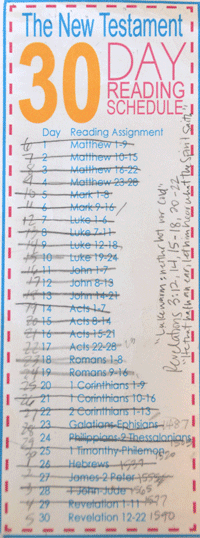 Someone In Mind: 30 Day New Testament Reading Schedule