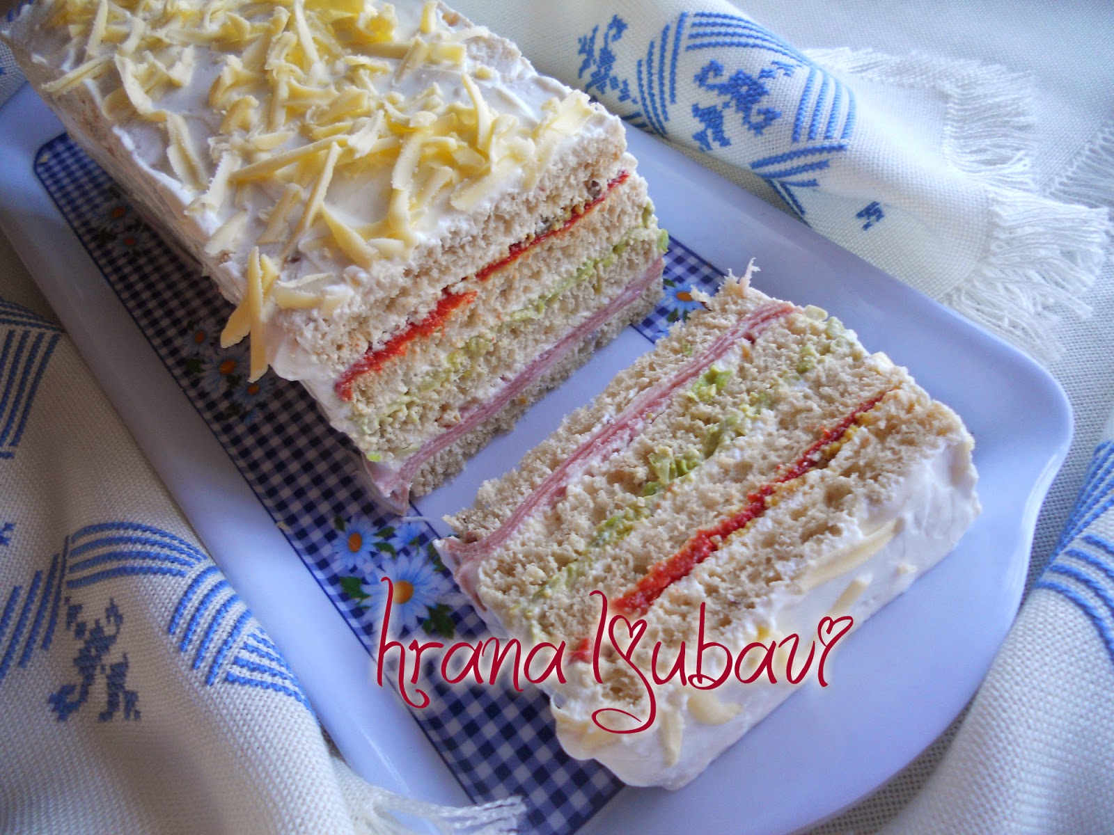 Hrana ljubavi: Slana tost torta za mladence - njam - njam časopis