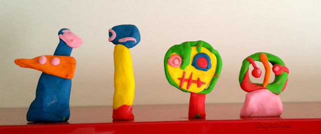 Esculturas con plastilina.