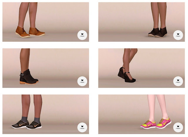 Allt Om Sims: Nedladdningstips: Skor från Pixicat