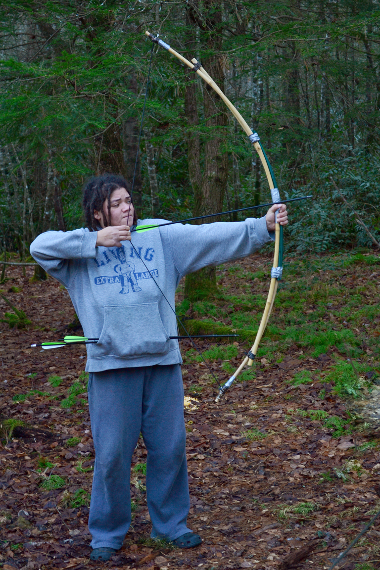 mountain mika :: living with the wild: Bamboo Bundle Bow Nock Test