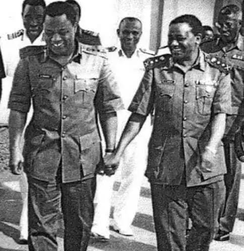 Throwback photo of General Ibrahim Babangida & late Sani Abacha