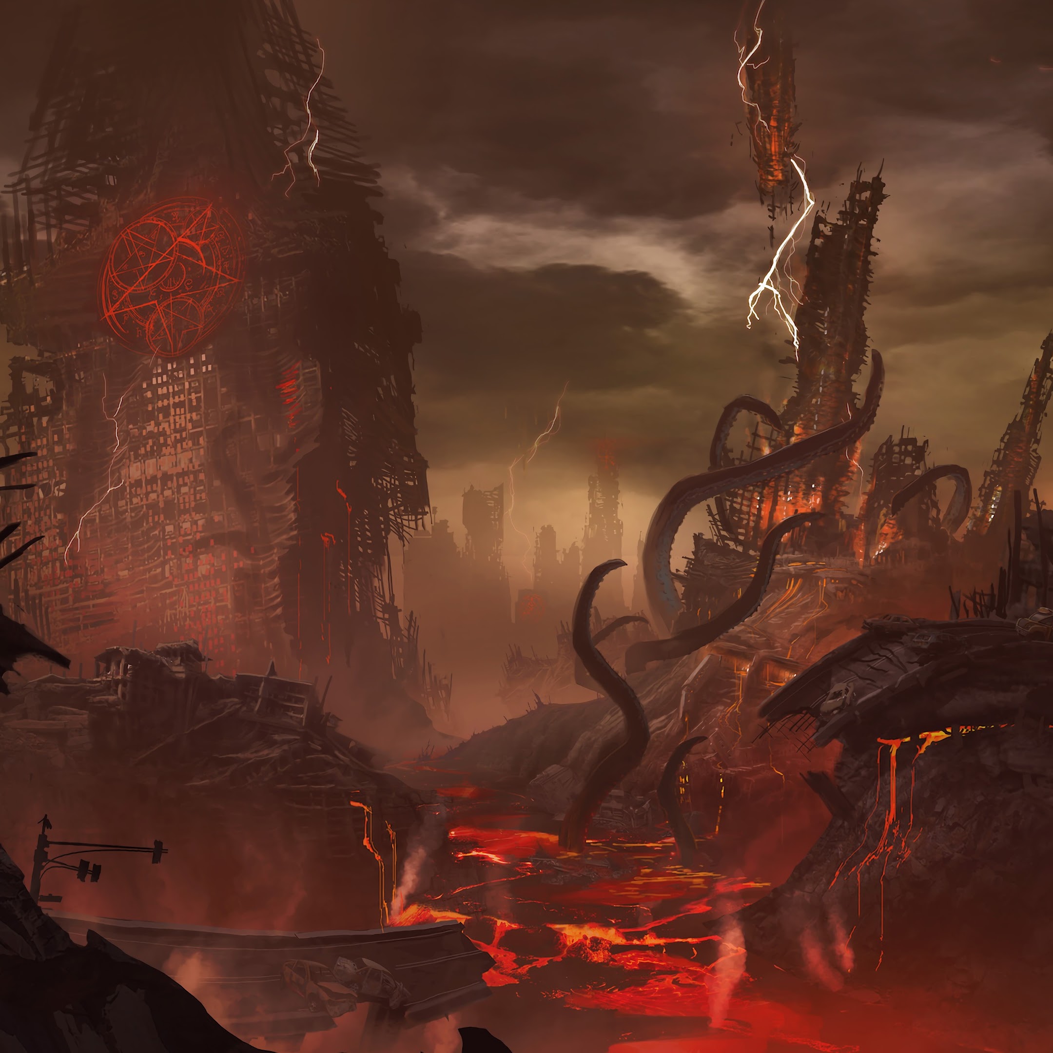 Doom Eternal, Hell, 4K, #12 Wallpaper iPhone Phone