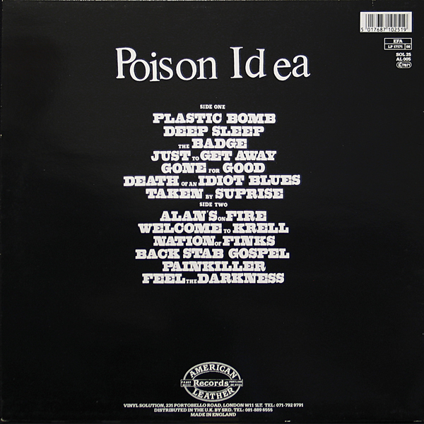 we cause havoc wherever we go..!!: poison idea - feel the darkness lp ...