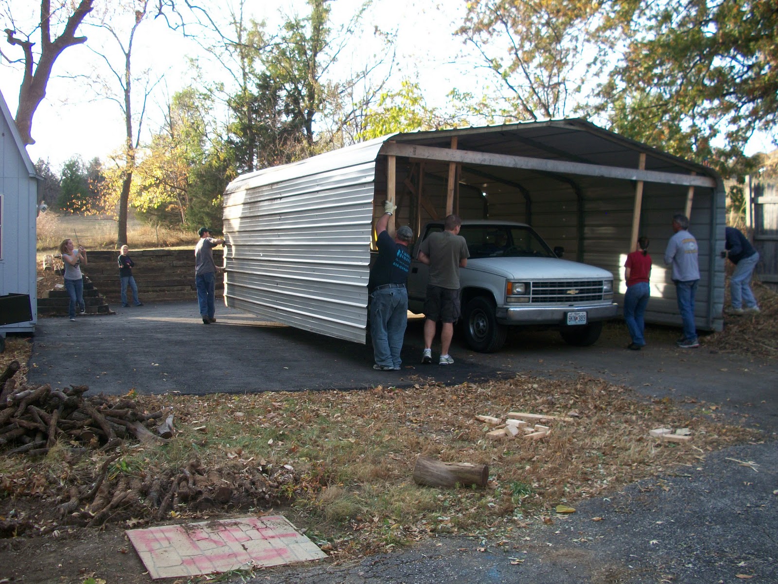 A House and Yard: The Floating Carport! Wait....What?