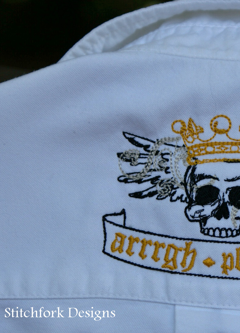 Stitchfork Designs: arrrgh...talk like a pirate day.....