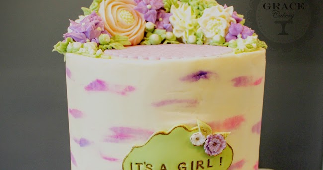 A Buttercream Watercolor Cake! / Grace Cakery