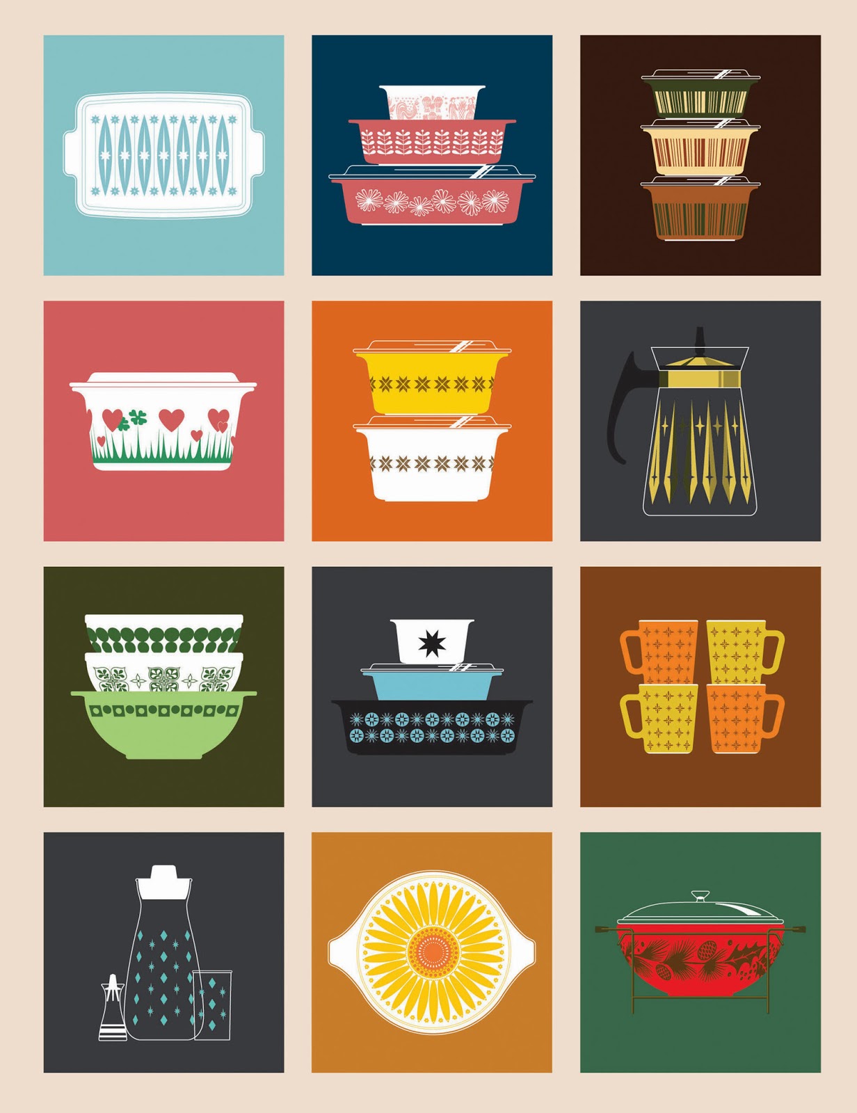 Mad for Mid-Century: The Mid-Century Modern Art of Pyrex Designs