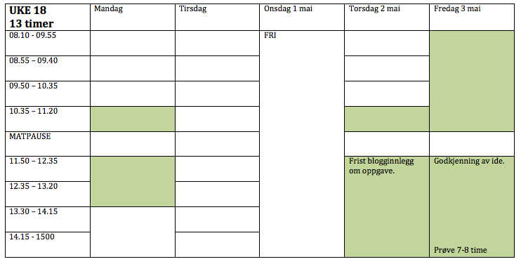 Erlend Karlsen : Timeplan For Medietimene Fremover