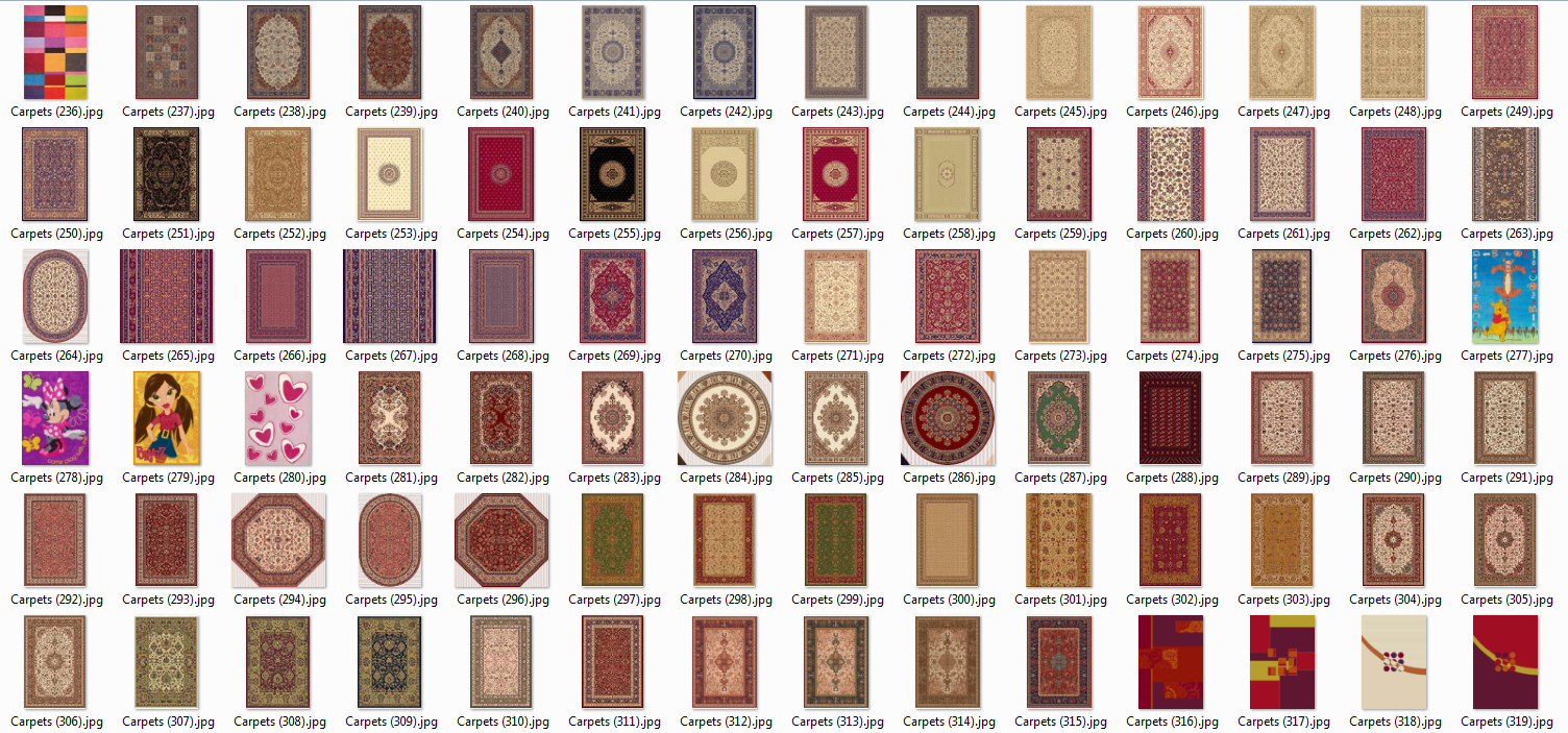 Carpets for architectural designs on Photoshop