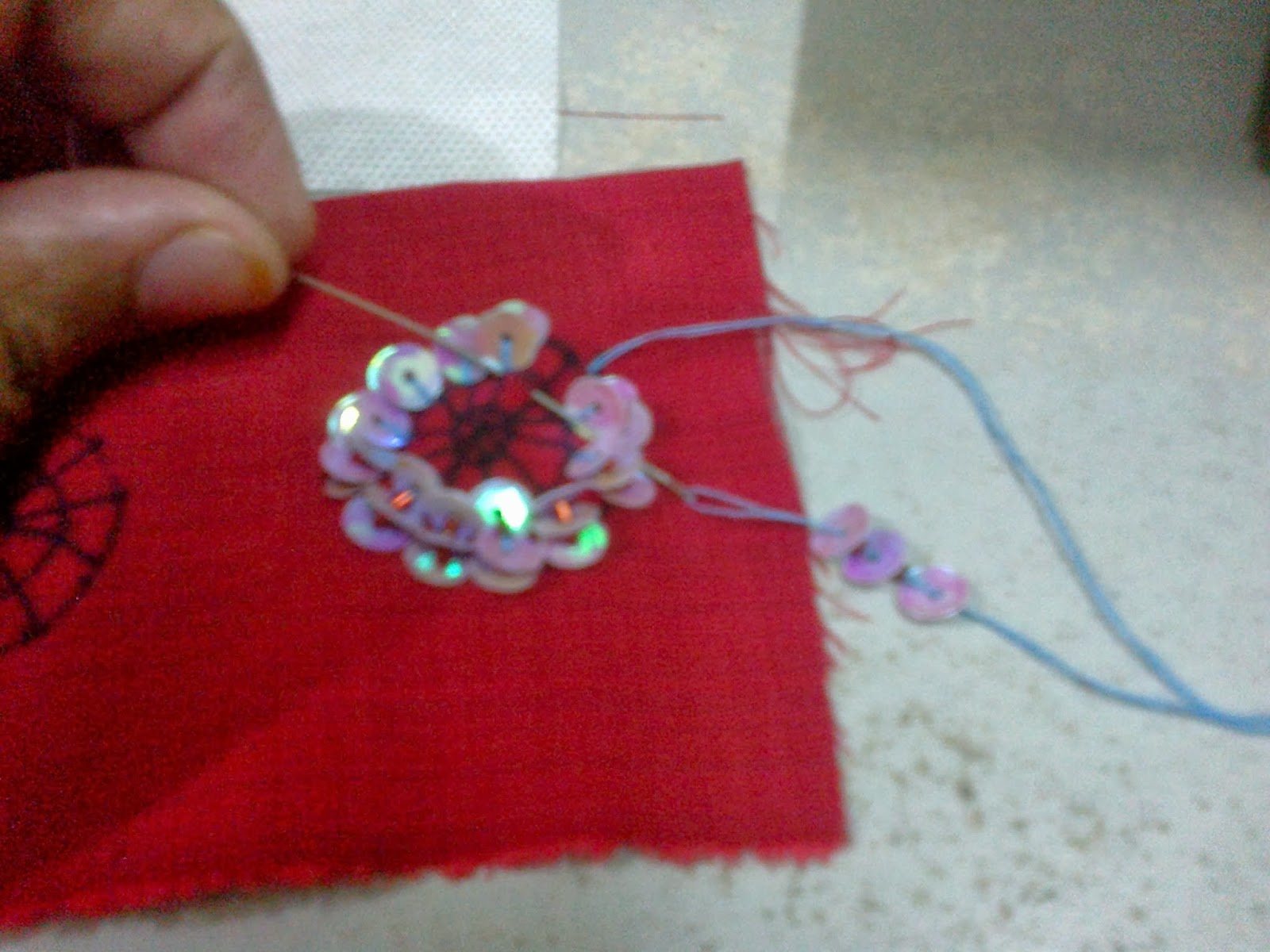 cik azz: Cara untuk menjahit manik bunga dahlia..