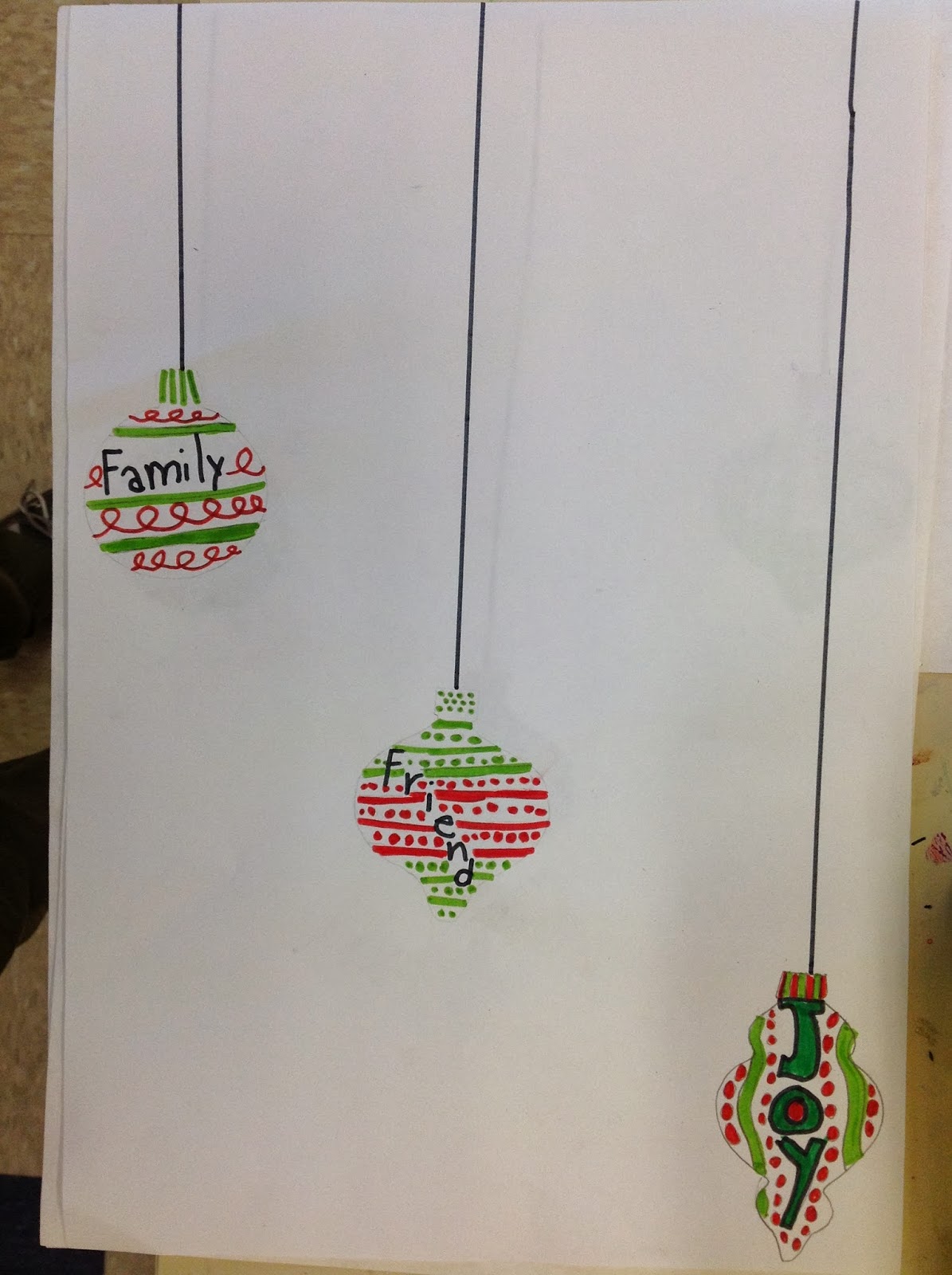 Miss Arty Pants: Christmas Ornament Drawing